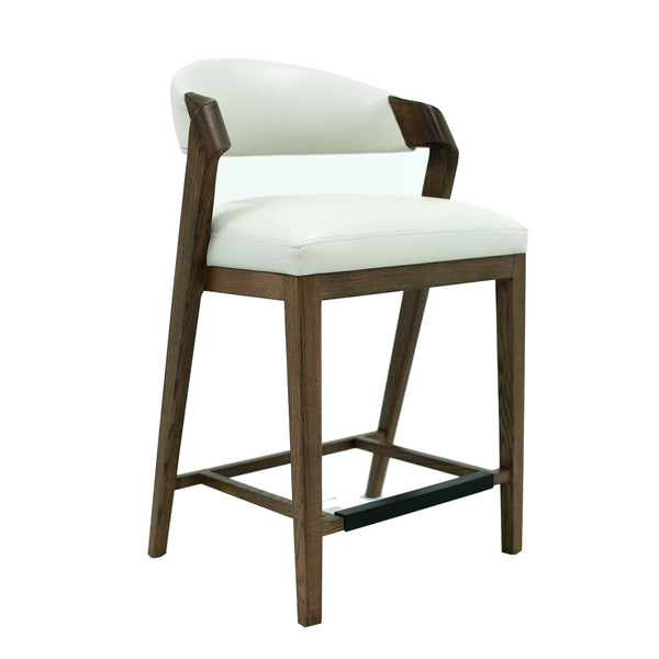 Leather Wave Stool - Luxury Bar & Counter Seating - Nativa Interiors